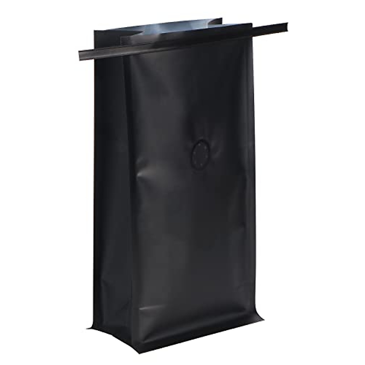 DMpackDM Reusable Tin Tie Coffee Bags with Valve ,(8oz -10oz,50pcs)Empty Black Aluminum foil Coffee Bags with Valve Flat Bottom Standing Coffee Storage Pouch, Reusable Bags for Home or Business