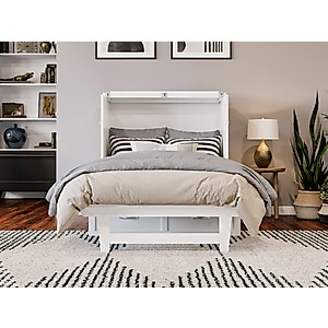 AFI, Vivian Murphy Bed Chest Twin XL with Storage Drawer and Built-in USB Charger, White