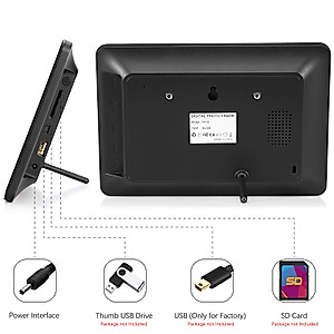 Digital Photo Frame WiFi Digital Picture Frame kimire 1920x1080 Touch Screen, Support Thumb USB Drive and SD Slot, Music Player, Alarm Clock, Share Photo and Video via APP, Cloud, Email(10inch Black)