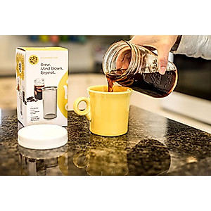 Brew Tube - Cold Brew Coffee Maker - 1 or 2 Quart Stainless Steel Mesh Reusable Filter for Wide Mouth Glass Mason Jar