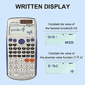 IPEROT Scientific Calculators, Solar Scientific Calculator Large Screen 417 Function, Calculators Very Suitable for High School and College Students Calculus Algebra and Other Math Textbooks (Solar)
