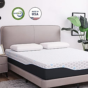 Hcore Memory Foam Mattess,10 Inch Cooling Gel Bamboo Charcoal Supportive Pressure Relief,Bed in A Box,CertiPUR-US,Made in USA,King Size