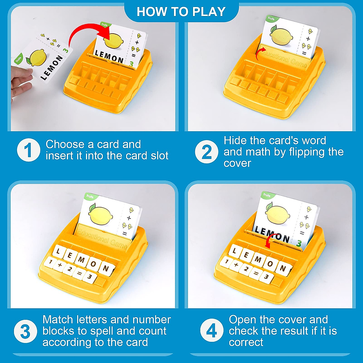 Toddler Toys for Boys Age 3-4, 2 in 1 Educational Toys Alphabet Spelling & Reading, Flash Cards Learning Toys Gifts for Preschool Kindergarten Boys Girls Ages 3 4 5 6 7 8