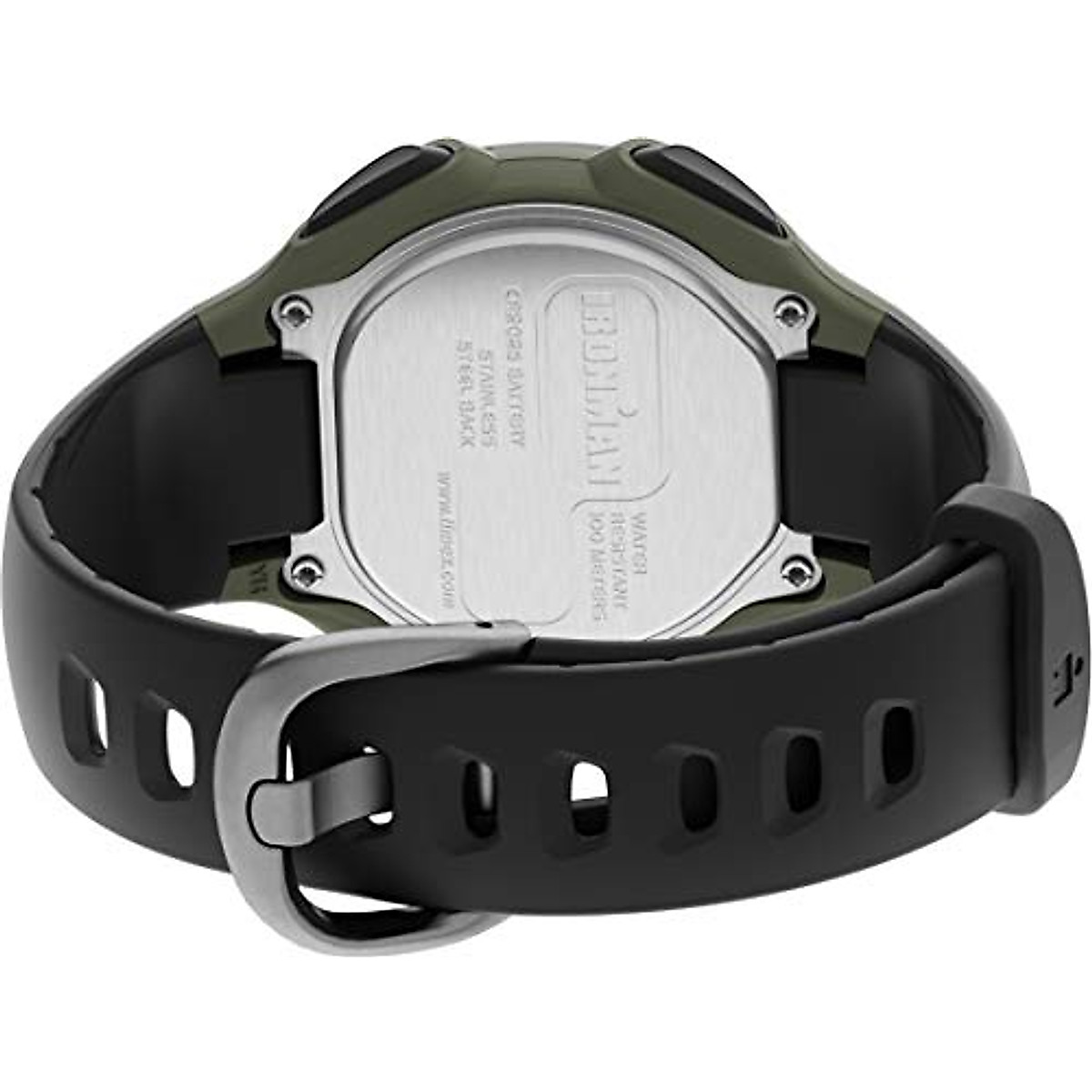 Timex Men's IRONMAN Classic 30 38mm Resin Strap Watch – Green Case Black Top Ring with Black Resin Strap