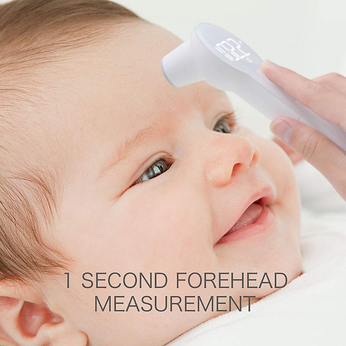 FDoc Forehead Thermometer for Babies, Adults, Children, 1 Second Results, Infrared IR Digital Thermometer to Measure Fever in Humans