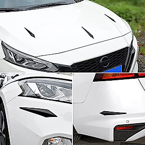 cueclue 5 Pieces Car Door Bumper Guard Protector Sticker, Hood Anti-Scratch Article, Rearview Mirror Rubber Anti-Collision Decals, Fit for Car 3D Three-Dimensional Appearance Decorative (Black)