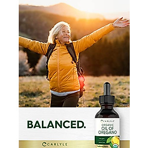 Carlyle Organic Oil of Oregano | 2 fl oz Liquid | Vegan, USDA Certified | Non-GMO, Gluten Free Drops