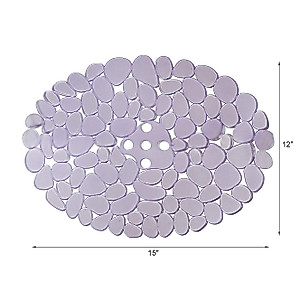 PVC Sink Mat Pad ECO-Friendly Kitchen Sink Protector Mat, Oval, 12"X15" (Lavender)