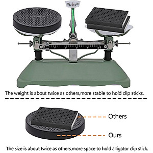 360 Degree Rotation Model Painting Stand Base Holder with 20 Pack Model Painting Alligator Clip Stick for Airbrush Hobby