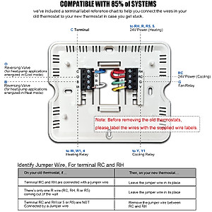 Heagstat Non Programmable Thermostats for Home 1 Heat/ 1 Cool, DIY Instal, C-Wire Not Required.
