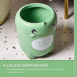 CLISPEED Kitchen Garbage Cans Plastic Trash Can Kids Room Trash Bin Cartoon Garbage Bin Cartoon Tabletop Trash Can Wastebasket Cute Wastepaper Basket Waste Bin for Office Home Kitchen Waste Bins