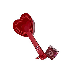 The ULTIMATE Valentine's Day Baking Bundle Set Featuring Pillsbury Funfetti Vanilla Cake Mix, Pillsbury Funfetti Vanilla Frosting with Sprinkles, Pillsbury Funfetti Brownie Mix, Kiss Lips and Happy Valentine's Day Cupcake Liners and Heart Shaped Measuring