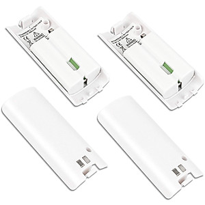 Kulannder 4 Pcs Wii Remote Batteries Rechargeable, 2800mAh High-Capacity Rechargeable Batteries for Nintendo Wii/Wii U Remote Controller (White)