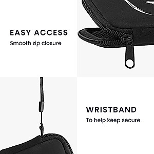 kwmobile Neoprene Case Compatible with in-Ear Headphones - 2.3 x 3.5 inches (6 x 9 cm) Case with Zip - Brushed Heart