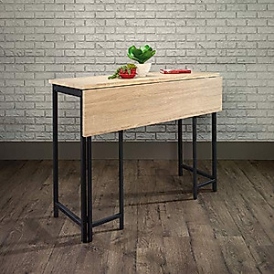 Sauder North Avenue Table with Drop Leaf, L: 47.50" x W: 28.38" x H: 36.13", Charter Oak Finish