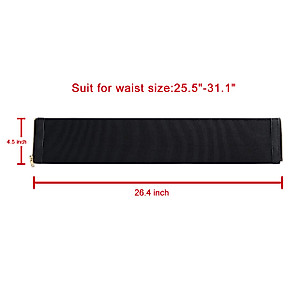 Ayliss Women Wide Elastic Waist Cinch Stretch Fashion Waistband Retro Dress Vintage Belt with Zipper Lady (Fit Waist 25.59"-31.10", Black)