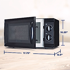 Commercial Chef Countertop Microwave Oven, 0.6 Cu. Ft, Black
