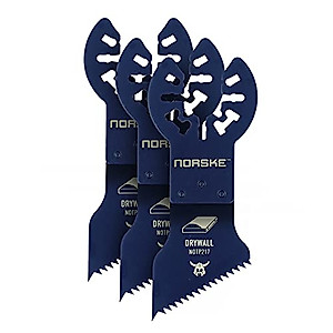 Norske Tools NOTP285 Drywall Cutting Blade (3/Pack), Oscillating Tool Accessories | Oscillating Saw Blades,Black
