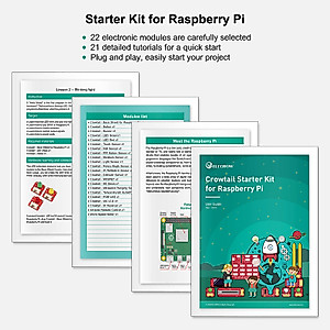 ELECROW Sensor Kit for Raspberry Pi, Programming Learning Kit, Electronics and Coding Kit for Raspberry Pi Beginners