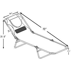 Ostrich Deluxe Chaise Lounge Chair - with Large Storage Bag