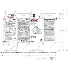 Honeywell Surgical N95 Respirator, Safety NIOSH-Approved, 20-pack (DC365N95HC)