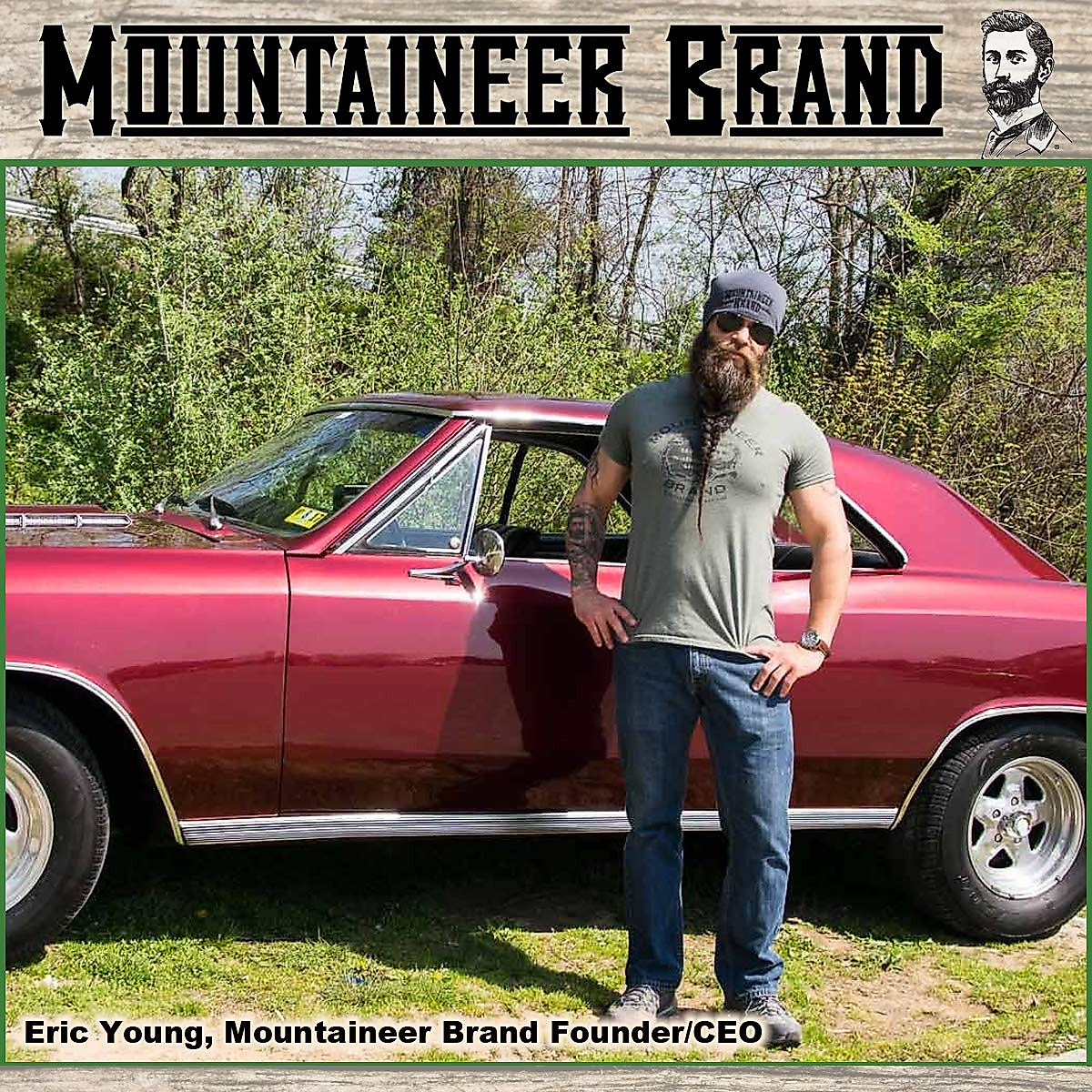 Mountaineer Brand Beard Oil - WV Pine Tar Scent - 100% Natural Conditioner and Softener For Men - Hydrates and Moisturizes for Beard Growth - Treats Dry Itchy Beards - 2oz