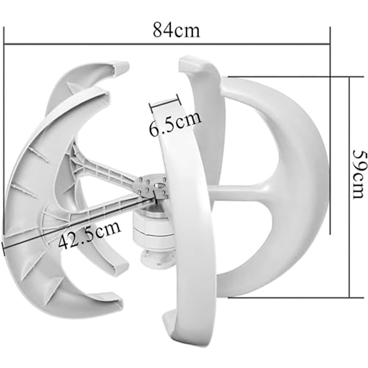CHRISK 1000W Green Lantern Wind Turbine High Efficiency and Low Noise 5 Blade Wind Turbine with Controller,12v