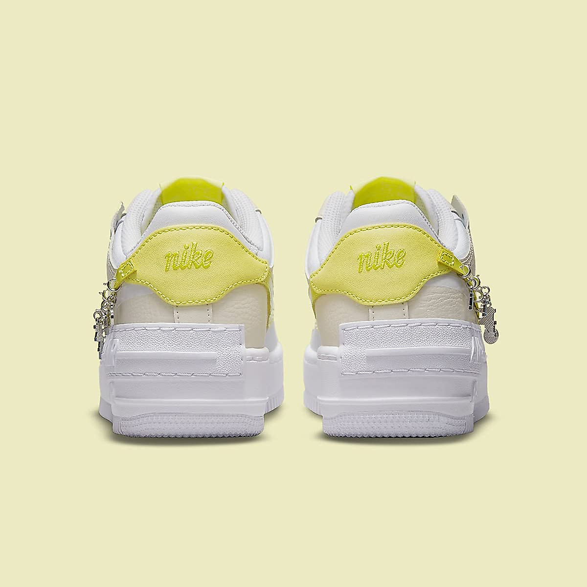 Nike Women's Shoes Air Force 1 Shadow SE Pale Ivory Light Zitron DJ5197-100 (Numeric_9)