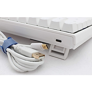 Ducky One 2 SF RGB Pure White RGB LED 65% Double Shot PBT Mechanical Keyboard (Cherry MX Silent Red)