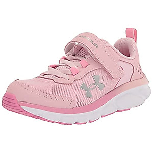 Under Armour Girls' Pre-School Assert 9 Alternate Closure, (601) Prime Pink/Flamingo/Metallic Silver, 2, US