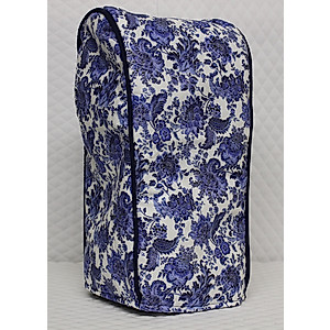 Simple Home Inspirations Premium Cotton Cover Compatible with Ninja Blender Systems (Blue Floral)