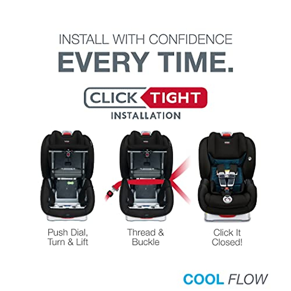 Britax Marathon ClickTight Convertible Car Seat, Cool Flow, Teal