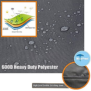 Patio Chair Covers 2 Pack-35 W x 37" D x 32" H,Lounge Deep Seat Cover,Heavy Duty and Waterproof Outdoor Lawn Patio Furniture Covers,Provide a Great Fit and All Weather Protection,Grey