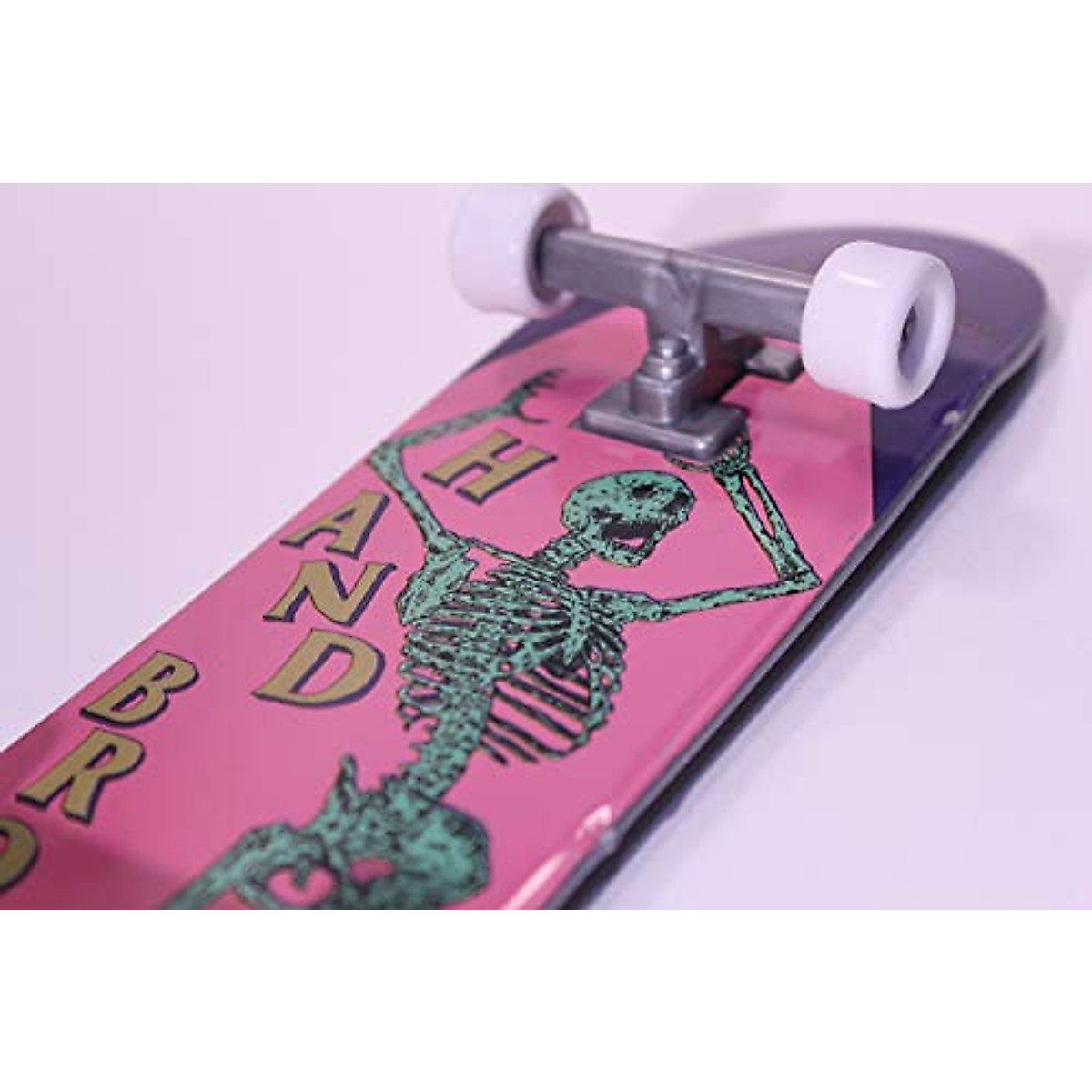 HANDBROS Handboard Skateboard 27cm 10.5 inch Tech Large Finger Board W/Grip 'SKRELETON'