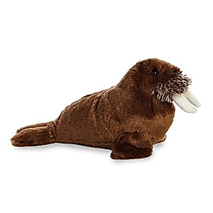 Aurora® Adorable Mini Flopsie™ Walrus Stuffed Animal - Playful Ease - Timeless Companions - Brown 8 Inches
