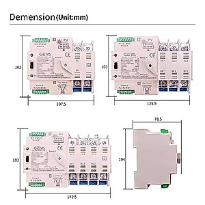 GAEYAELE on-Grid Photovolatic Power Automatic Transfer Switch Din Rail 3P 63A AC220V ATS PV Solar System Power Generator Transfer Switch Use (ATS-3P-63A-220VAC-Solar)