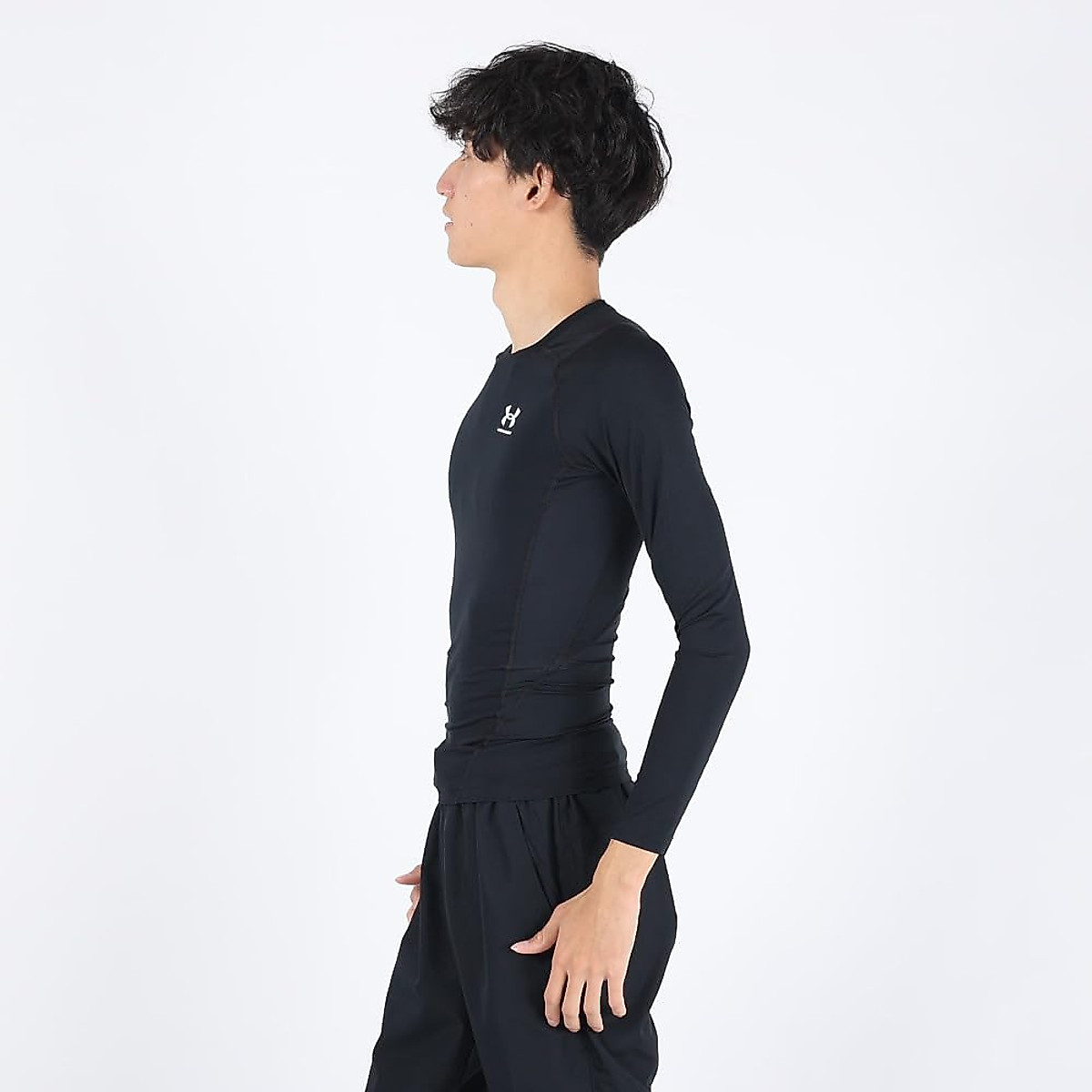 Under Armour Men's Armour HeatGear Compression Long-Sleeve T-Shirt , Black (001)/White, X-Large