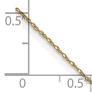 IceCarats 14K Yellow Gold 0.5mm Cable Rope Chain Twisted Link Necklace 20 inch