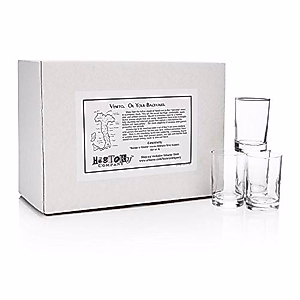HISTORY COMPANY “Bàcaro di Veneto” Rustic Italian Stemless Wine Glass 4-Piece Set (Gift Box Collection)