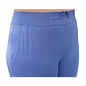 ANGIE UNIFORMS YOGAFLEX Tuck-in Top and Yoga Jogger Scrub Pants. Soft & Stretchy Tuck-in Set. (OLD BLACK, M)