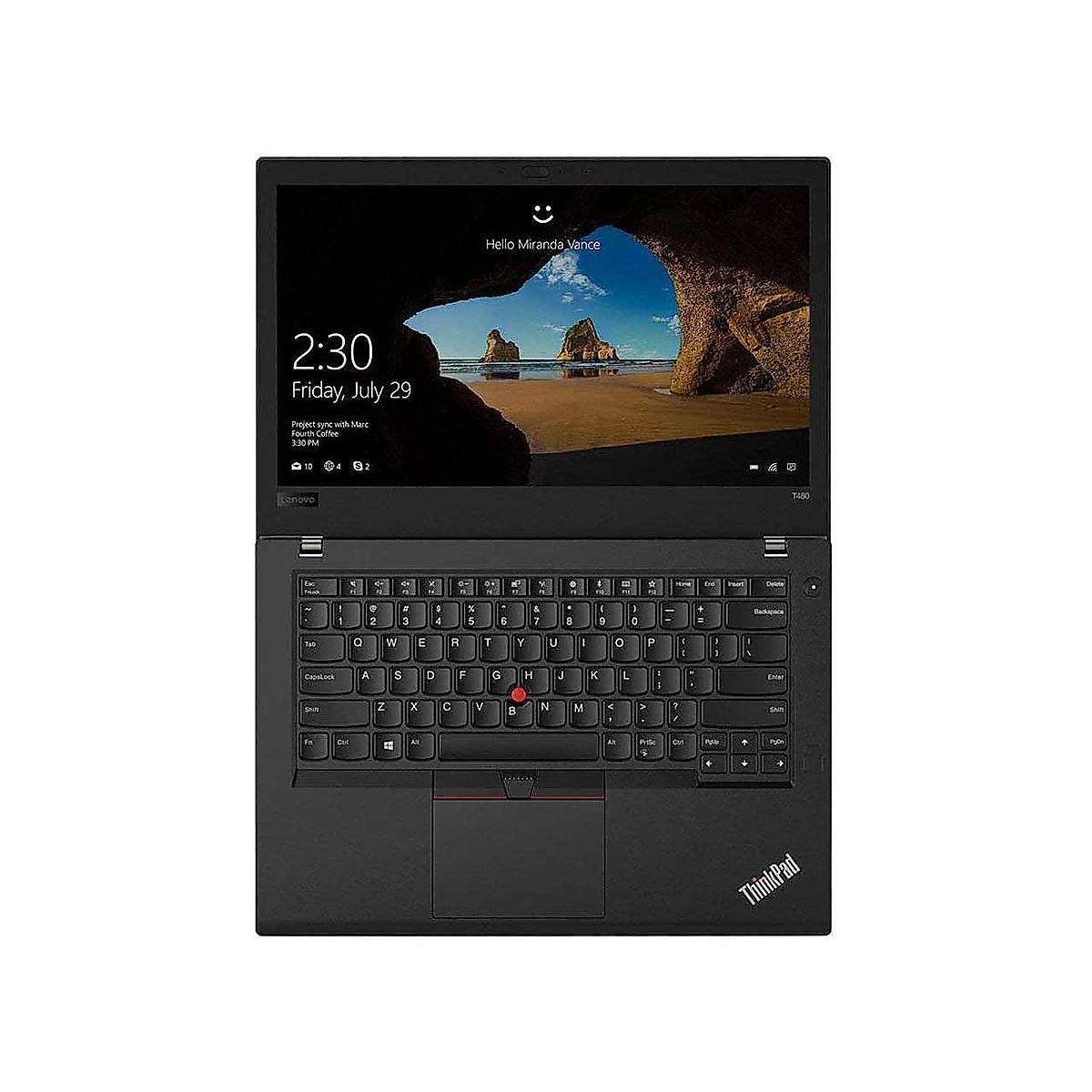Lenovo ThinkPad T480 14" HD Business Laptop, Intel Core i5-8350U, 16GB DDR4 RAM, 960GB SSD, Fingerprint, Backlit Keyboard, CAM, Windows 10 Pro 64-bit (Renewed)