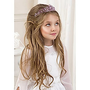 AOPRIE Purple Tiaras and Crowns for Women Girls Princess Crystal Crown with Combs Women's Headbands Bridal Wedding Prom Birthday Party Headbands for Women Pink Silver