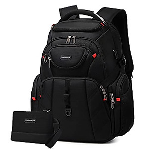 YANIMENGNU Travel Laptop Backpack 17 inch, Business Anti-Theft Durable Waterproof Backpack, Unisex With USB Charging Port.