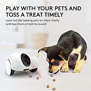 Smart Pet Camera, GULIGULI Movable Companion Robot for Pets, Dog Treat Camera, 1080P Full HD WiFi Pet Camera with Phone App, Night Vision, 2-Way Audio, No Monthly Fee (2.4G WiFi ONLY)