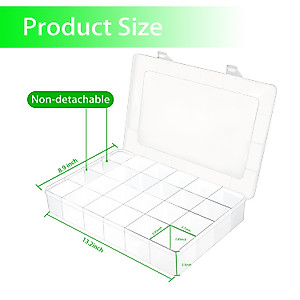 1 Pcs Large 24 Grids Plastic Organizer Box, Grids Clear Plastic Organizer Box, for kitchen Storage, Party and Travel