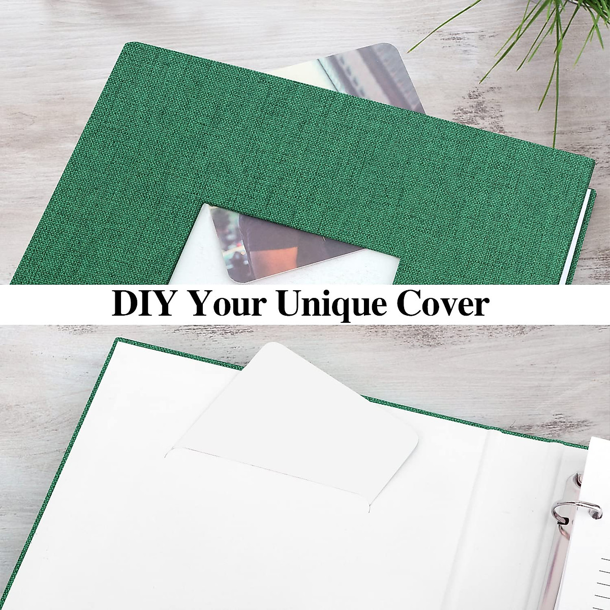 Photo Album 4x6 200 Pockets Linen Frame Cover Picture Album with Writing Space Small Capacity Photo Book for Family Anniversary Baby Vacation Wedding Album with A Metallic Pen