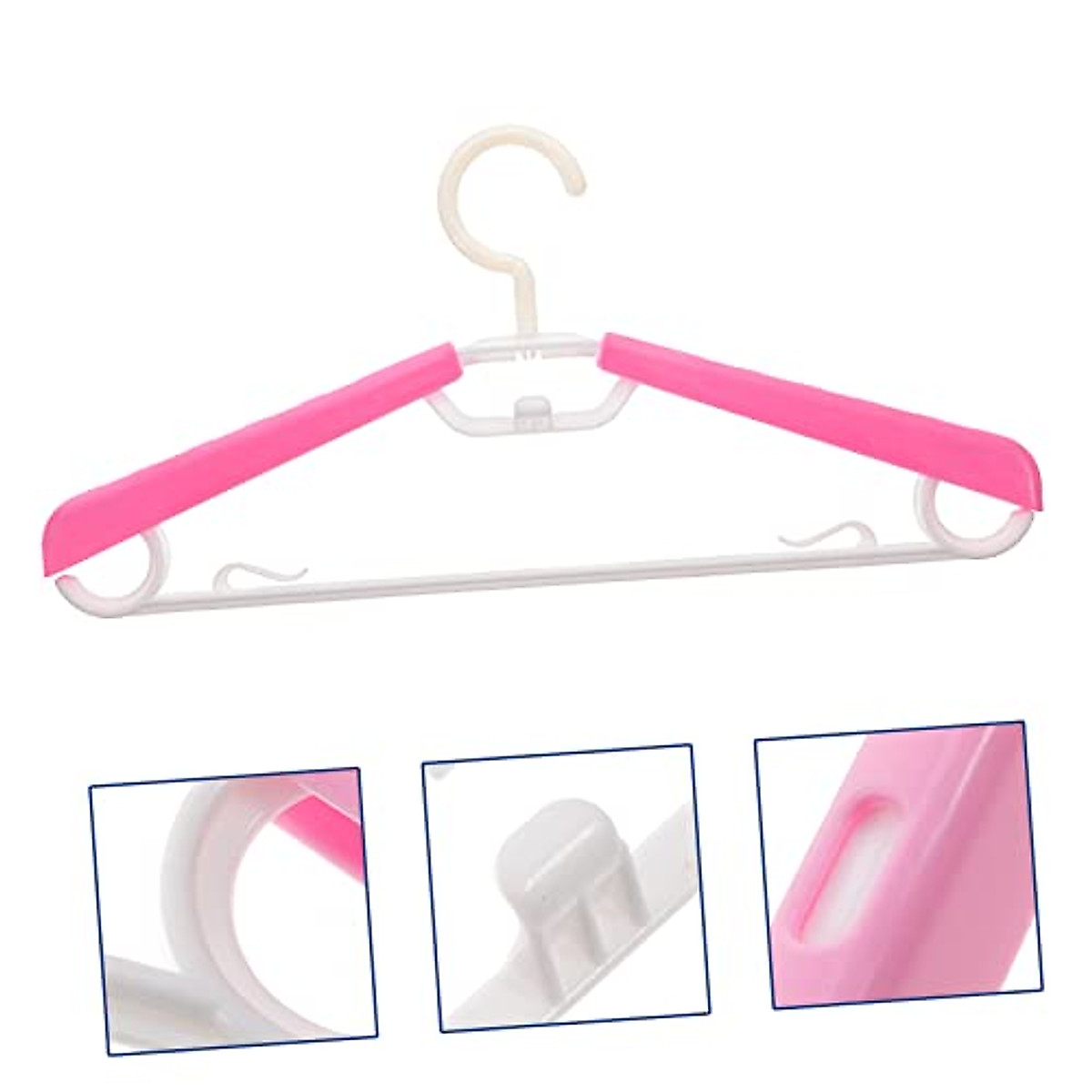 HOMSFOU 10pcs Adjustable Hanger Hangers Travel Clothes Hanger Wide Shoulder Coat Hanger Hangars Multi-Functional Pants Rack Suit Hanger Plastic Hanger Women's Hook up Broad Shoulders Abs