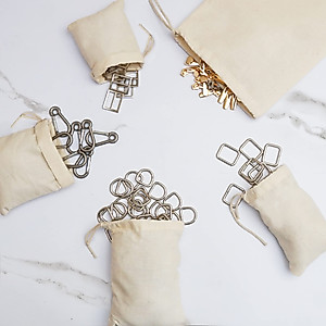 Reusable Eco friendly 10"x12" Cotton Thick Single Drawstring Muslin Bags "premium quality (Natural Color)-100 count pack