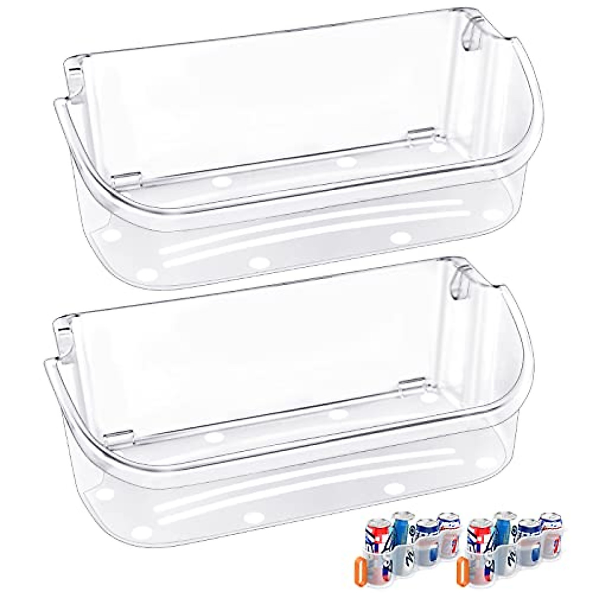[2 PACK] UPGRADED 240356402 Refrigerator Door Bin Replacement,Compatible with Frigidaire Refrigerator Door Shelf Parts FFSS2615TS0 LFSS2612TF0 LFSS2612TE0 AP2549958 FGHS2631PF4A Door Shelf Shelves