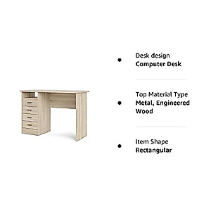 Tvilum Warner Desk with 4 Drawers, Oak Structure